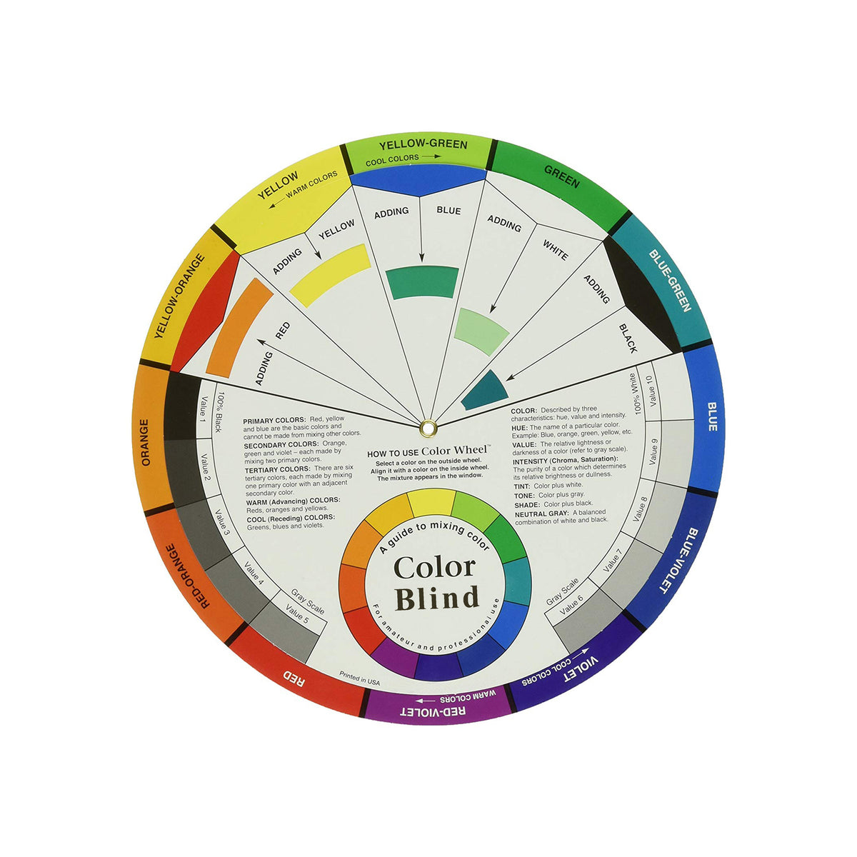 COLOR WHEEL STICKER – COLORBLIND ART & DESIGN